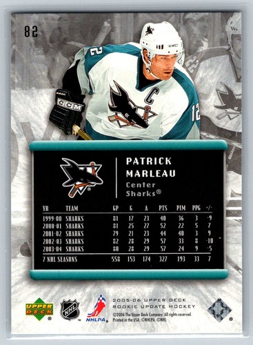 2005 Upper Deck Rookie Update #82 Patrick Marleau San Jose Sharks | eBay