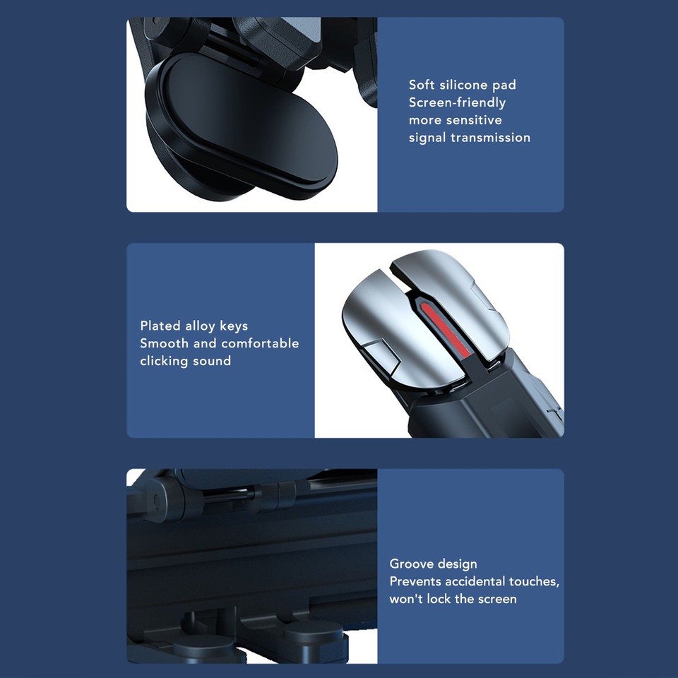 Mobile Gaming Trigger 6 Finger Linkage Game Controller For Phones ...