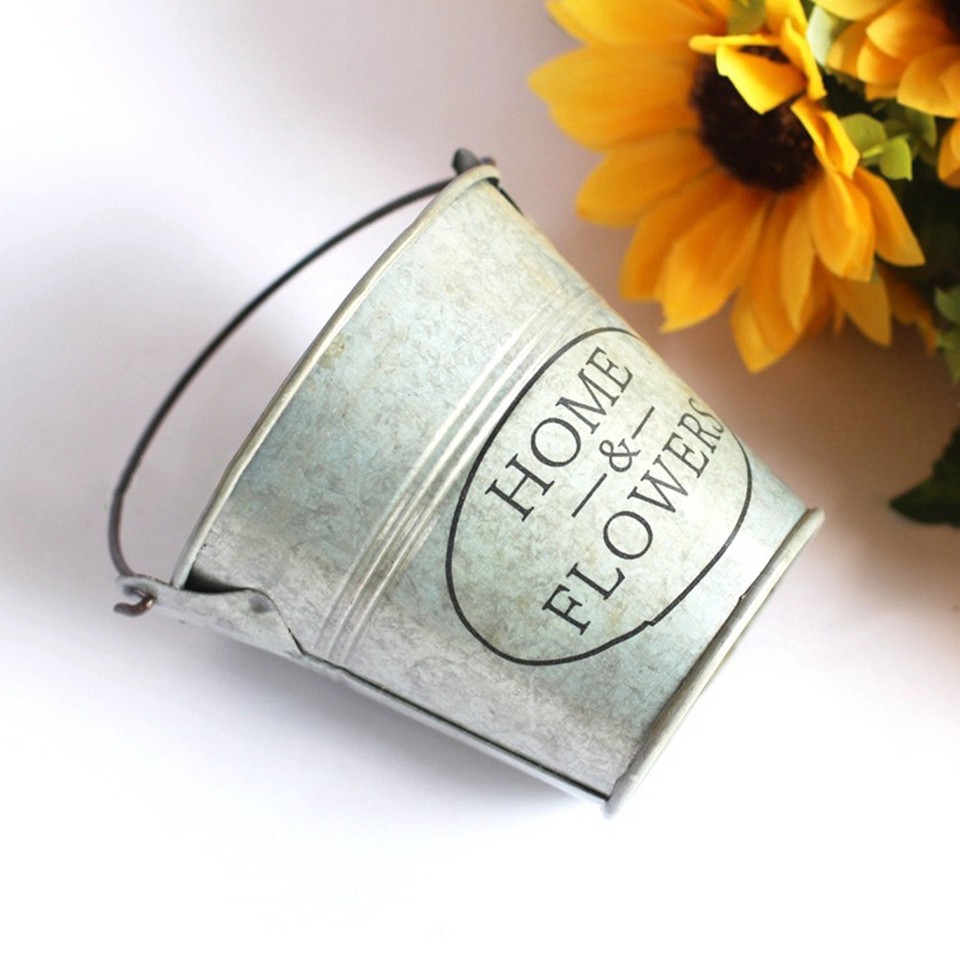 Flower Bucket Home Decoration Creative Iron Bucket Creative Flower ...