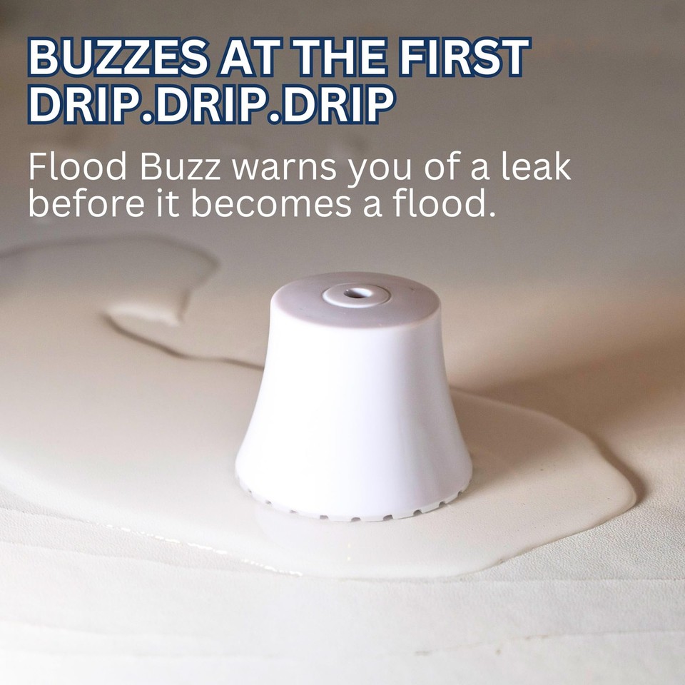 Flood Buzz Small Water Leak Alarm 3-Pack | Ready to Use Right Small ...