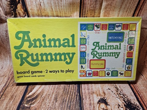 Vtg Animal Rummy Board Game FOR KIDS Warren Paper Products #2870 ...