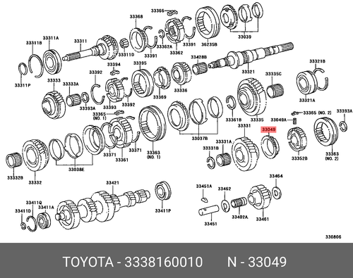Genuine OE Ring Synchronizer 3338160010 for Toyota 33381-60010 | eBay.de