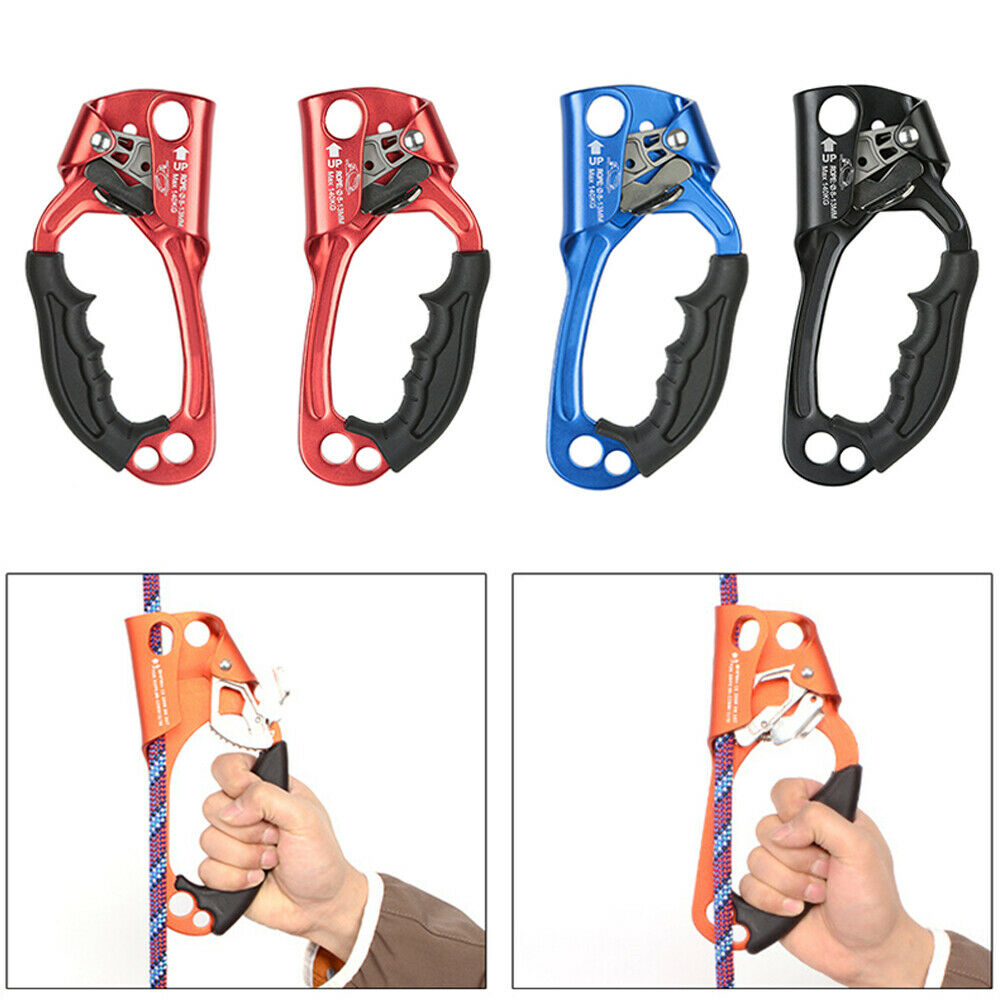 Right/Left Hand Ascender Rock Tree Climbing Rope Clamp Caving Gear ...