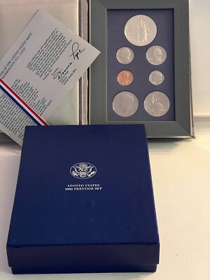 1986 S PROOF UNITED STATES PRESTIGE SET (7) COINS. + OGP AND COA. | eBay