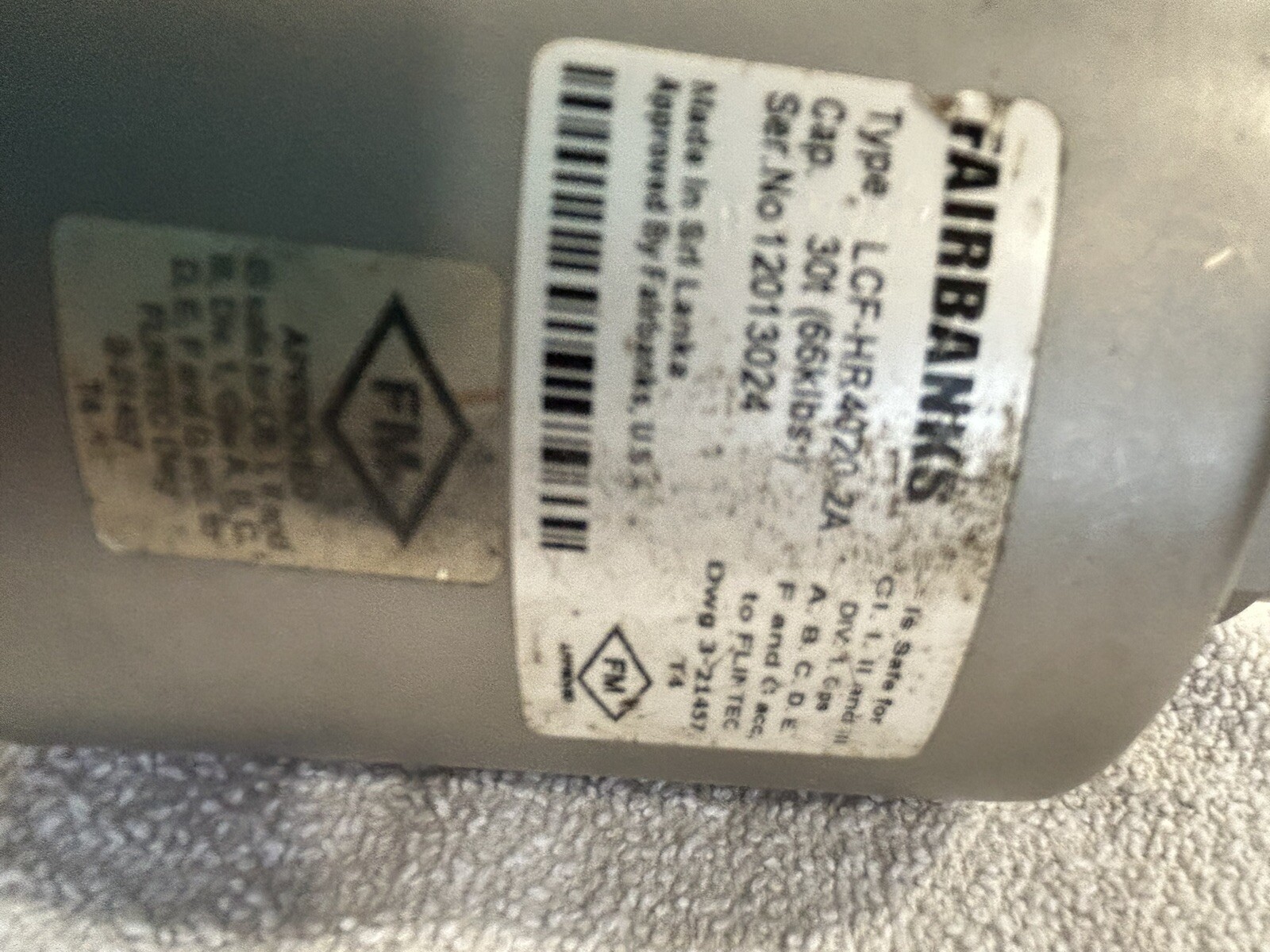 Fairbanks 30Ton Load Cell 70510 | eBay