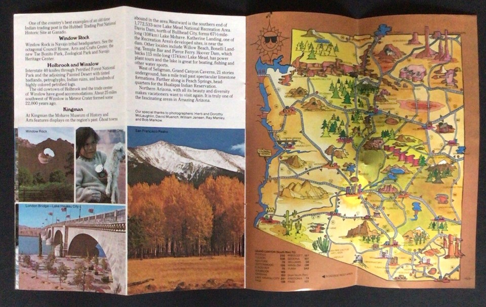 The Grand Canyon & Northern Arizona Travel Brochure With Map | eBay