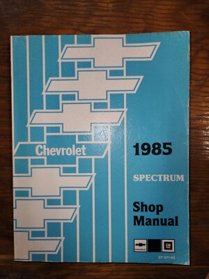 1985 Chevrolet Spectrum Service Shop Manual Original | eBay