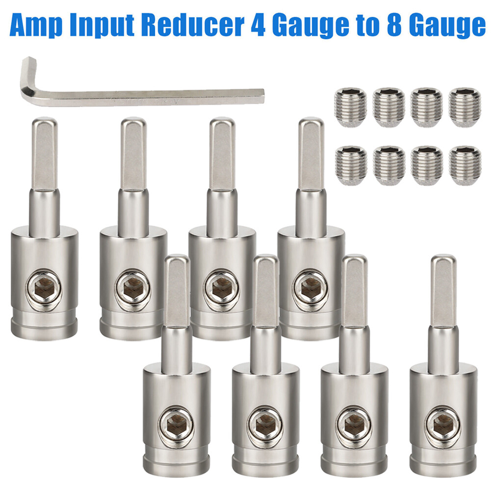 8 Sets 4GA to 8GA Car Audio Wire Terminal Power Cord Input Reducers ...