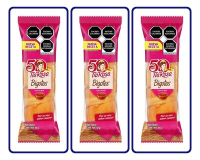 PAN DULCE BIGOTES DE CAJETA TIA ROSA 3 BOLSAS 80 GR C/U | eBay