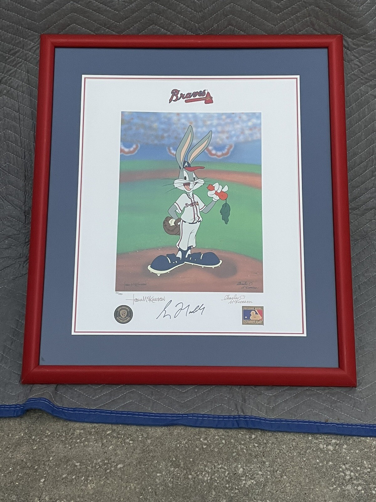 Greg Maddux Signed Bugs Bunny Charles Tom McKimson Cel Animation Braves ...