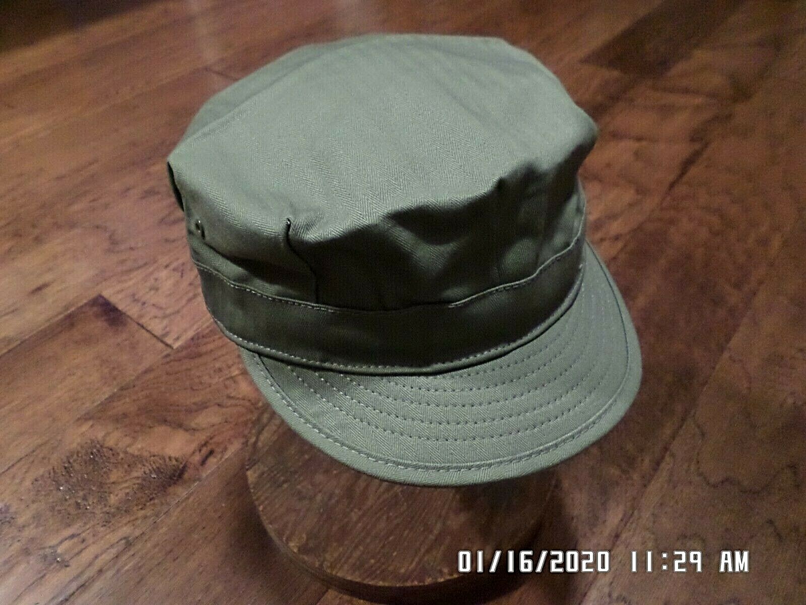 U.S MILITARY WWII REPRODUCTION HBT CAP HAT SIZE X- LARGE HERRINGBONE ...