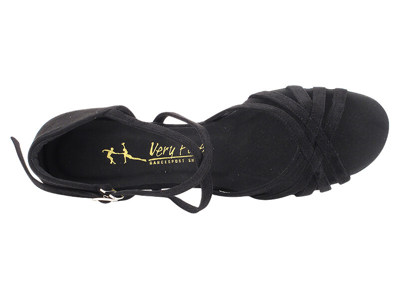 Women's West Coast Swing Black Nubuck Dance Shoes low Heel 1.5 Very ...