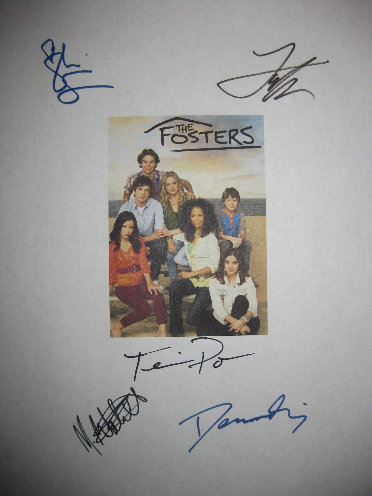The Fosters Signed Script X5 Teri Polo Sherri Saum Jake T Austin ...