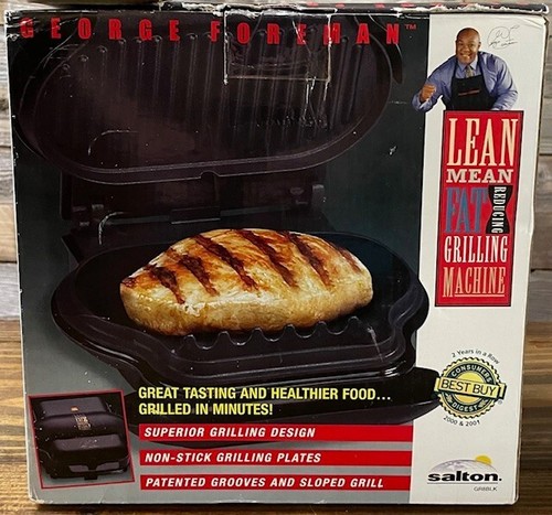 VTG, George Foreman, Lean Mean Fat Reducing Grilling Machine, Model GR8 ...
