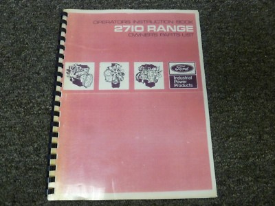 Ford 2711E 2712E 2713E 2714E 2715E Diesel Engine Owner Operator ...