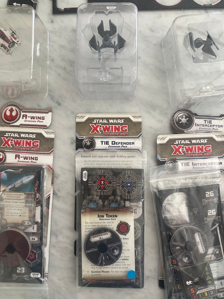 STAR WARS X-WING MINIATURES GAME FIRST ORDER STARTER SET + 4 EXPANSIONS ...