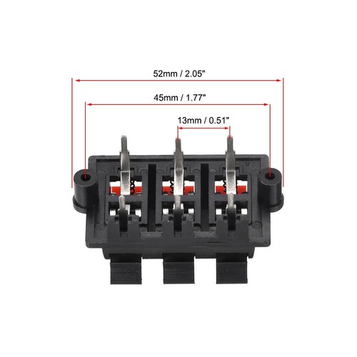 2 Row 6 Way Spring Push Release Connector Terminals Strip Block WP6-03 ...