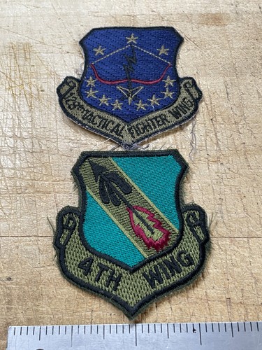 1970s/1980s? 2-US AIR FORCE SUBDUED PATCHES-4th WING & 128th TAC FTR ...