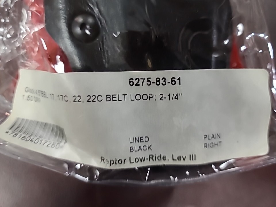 Safariland 6275 Raptor Level III Plus UBL Holster, Right Hand, Plain ...