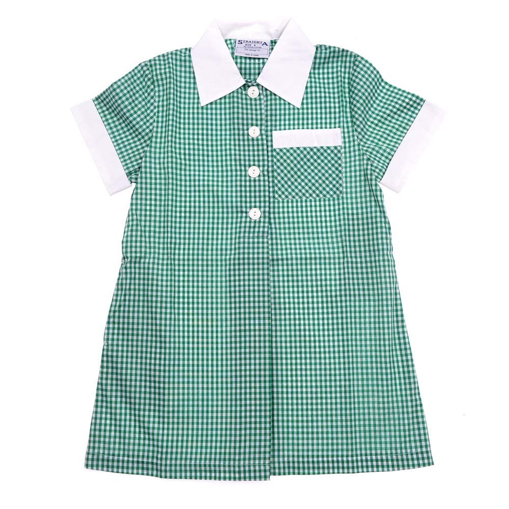 Girls Check School Dress Red Blue Green Size 4 6 8 10 12 14 16 | eBay ...