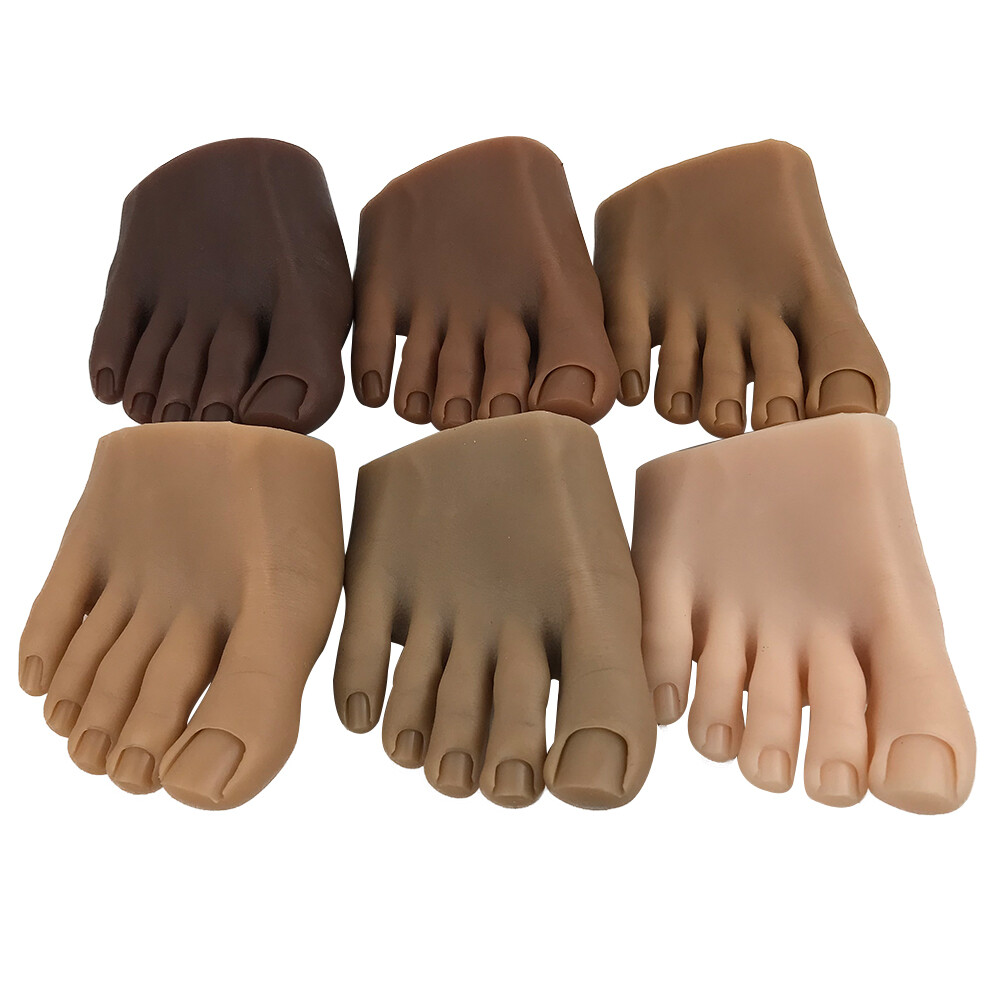 KnowU Silicone Foot Model Nail Practice Feet Insertable Toe Nails ...