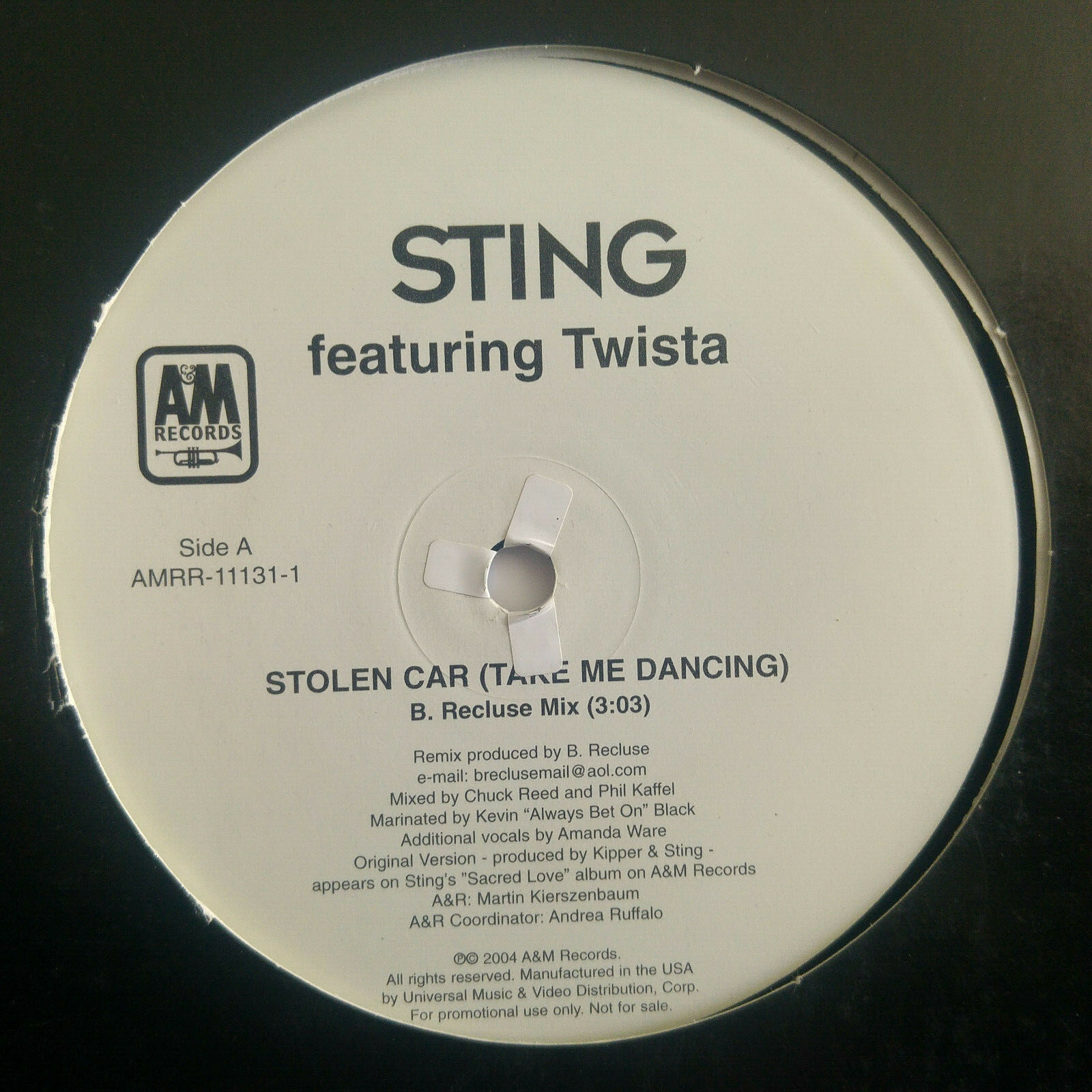 Sting Featuring Twista ‎– Stolen Car (Take Me Dancing) - Vinyl,12 ...