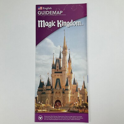Magic Kingdom - Theme Park Guide Map - Cinderella Castle - Walt Disney ...