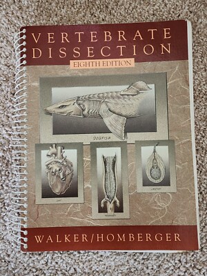 Vertebrate Dissection 1992 Softcover 8th Edition Spiral Bound ...