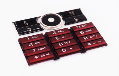 Original Sony Ericsson G900i Keyboard Matte Buttons Keyboard Red Latin ...