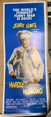 Hardly Working Movie Poster 14"x36" Original Insert Jerry Lewis 1981 ...