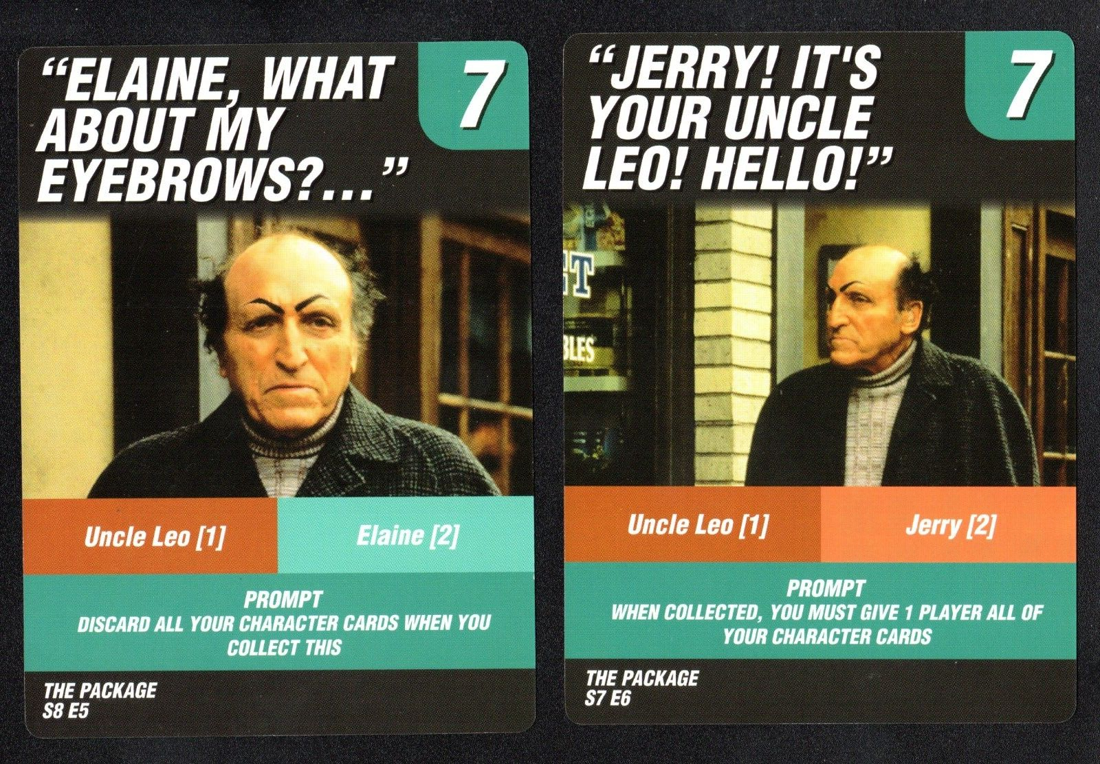 Uncle Leo - Seinfeld Game Famous Scenes - 2 Card Lot - Len Lesser K-02 ...