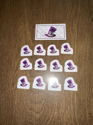Hasbro Monopoly Junior Jr Replacement Parts Top Hat card & 12 Sold ...
