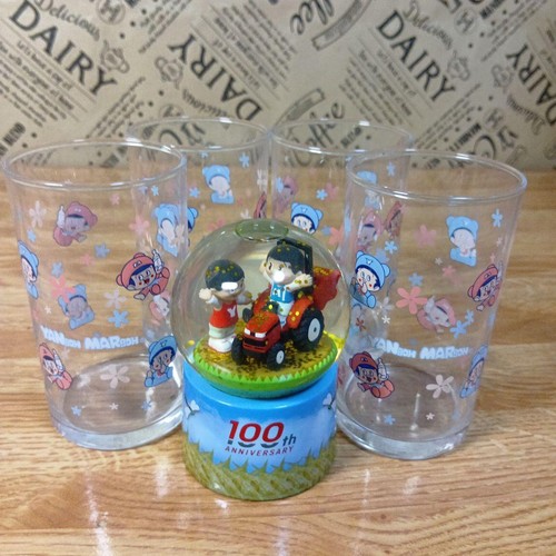Yanbo Mabo Snow Globe Retro Glass Set 6cm dia, 10cm tall Used vv3 | eBay