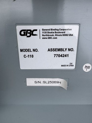 GBC CombBind C110 Binder Bindery Punch Comb Machine Binding | eBay