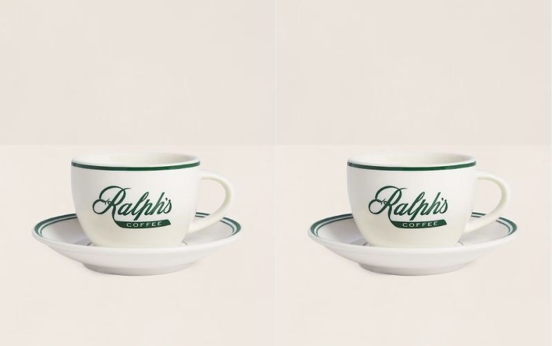 Ralph Lauren Ralph's Coffee Espresso Cup and Saucer set of 2 China with ...
