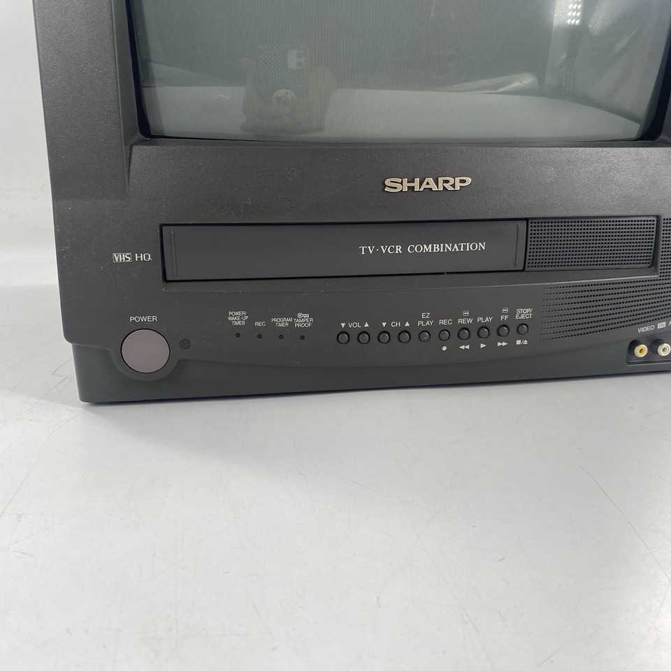 Sharp 13" TV VCR Combo VHS Player Recorder 13VT-N100 Retro Gaming CRT ...