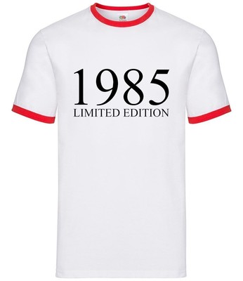 Limited Edition 1985 - Mens Ringer - Birthday Present 39th 39 Gift Age ...