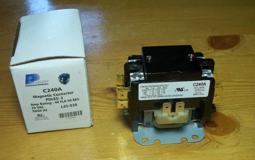HVAC CONTACTOR 2 POLE 40A 24V COVERED 600VAC C240A | eBay