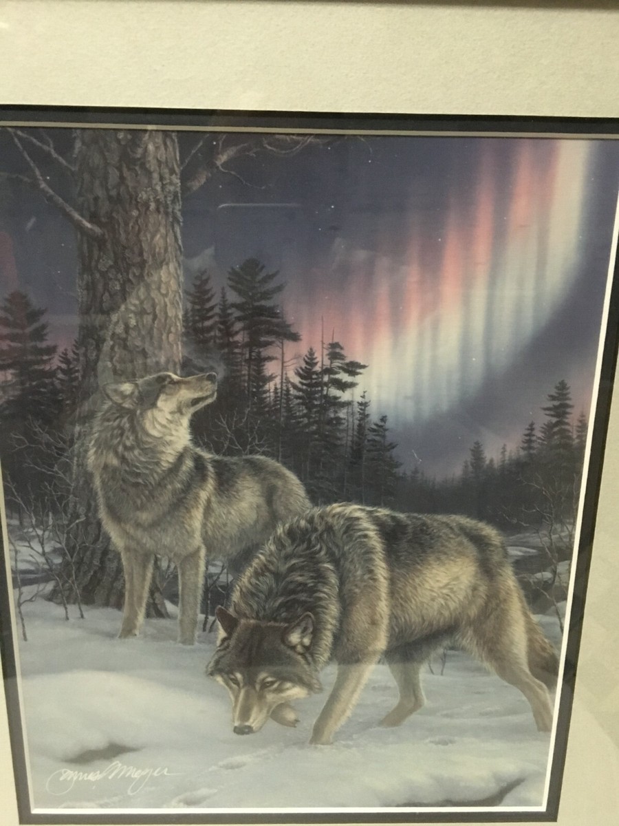 James Meger Art Wildlife James Meger Snowy Pursuit 1991 Original