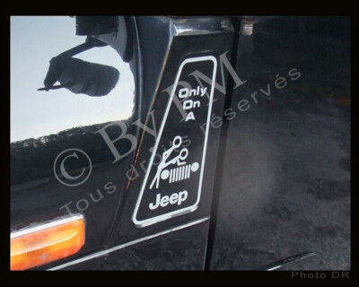 Original Fun ""Only on A Jeep"" pour Jeep Wrangler YJ Sticker | eBay