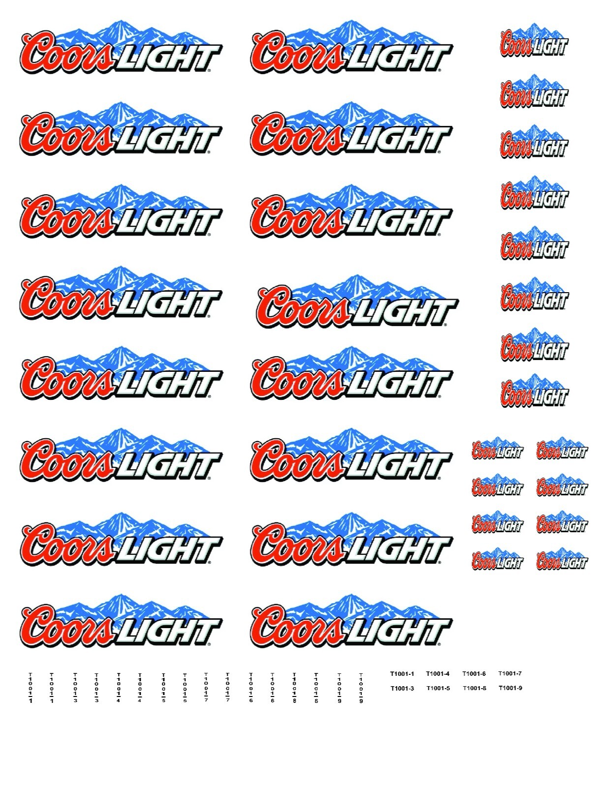 HO Scale Truck / Trailer Decals. " Coors Light " | eBay