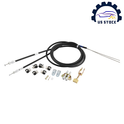Universal Rear Disc/Drum Emergency Parking Brake Cable Kit E-Brake Set ...