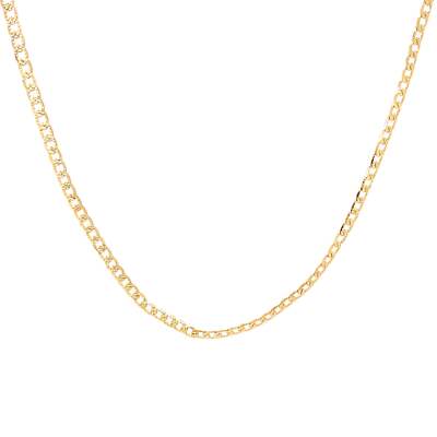 18 inch Cuban curb link chain Necklace with Texture 14k Gold filled | eBay