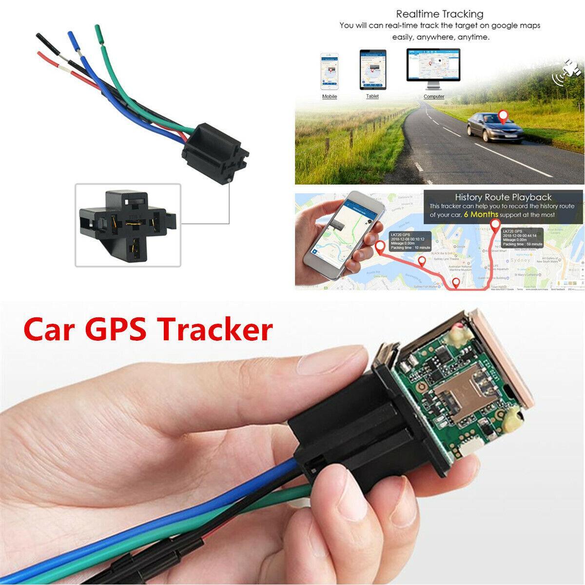 Car Real-Time Tracking Relay GPS Tracker Device GSM Locator Remote ...