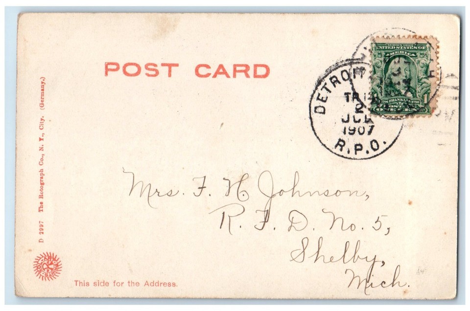 1907 Exterior View Michigan State Normal School Ypsilanti Michigan MI ...