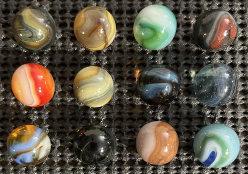 RARE Jabo Classic Marbles 5/8” Fun Assortment Lot of 12 Lot#A498 | eBay