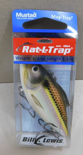 Rat-L-Trap Gizzard Shad Mag-Trap 3/4 Oz 3.5" Lipless Crankbait Lure BL ...