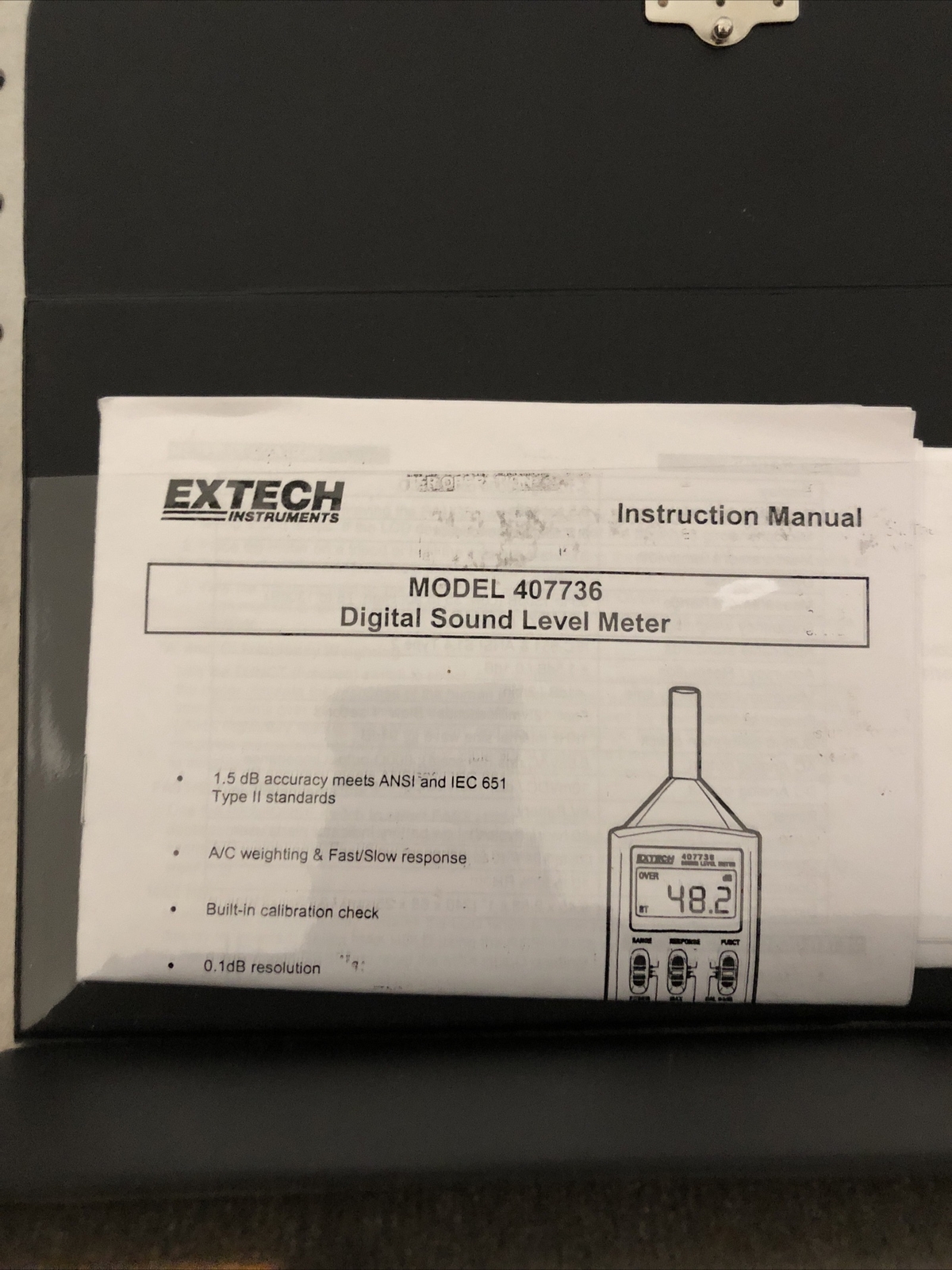 Extech Model 407736 Digital Sound Level Meter | eBay