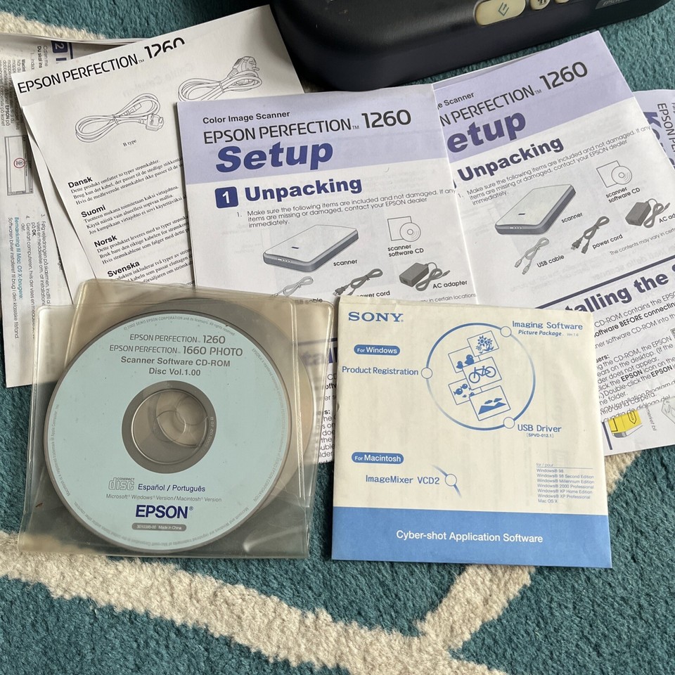 Epson Perfection 1260 Colour Image Photo Scanner - 1200dpi Optical ...