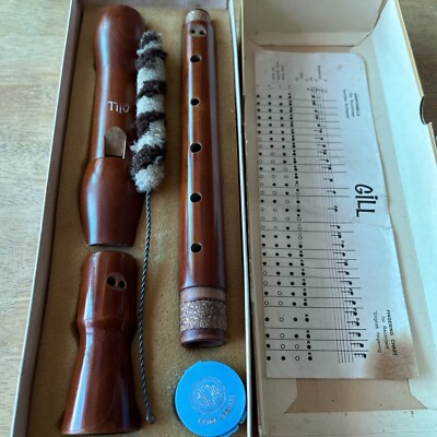 Gill Alto-F-Recorder Woodwind Musical Instrument Original Box Made in ...